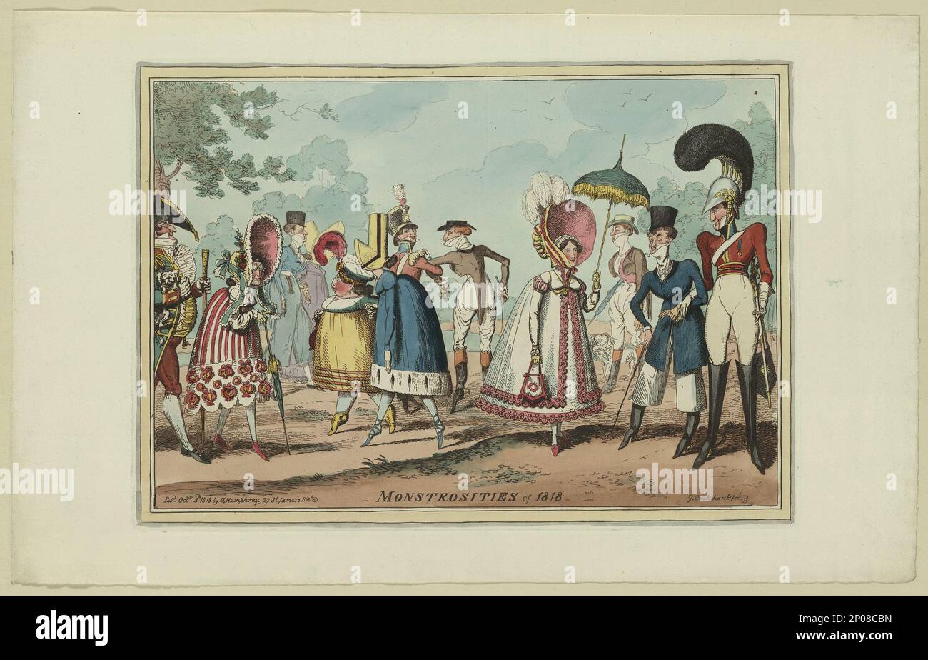 Monstrosities of 1818 G. Cruikshank fect.. British Cartoon Prints ...