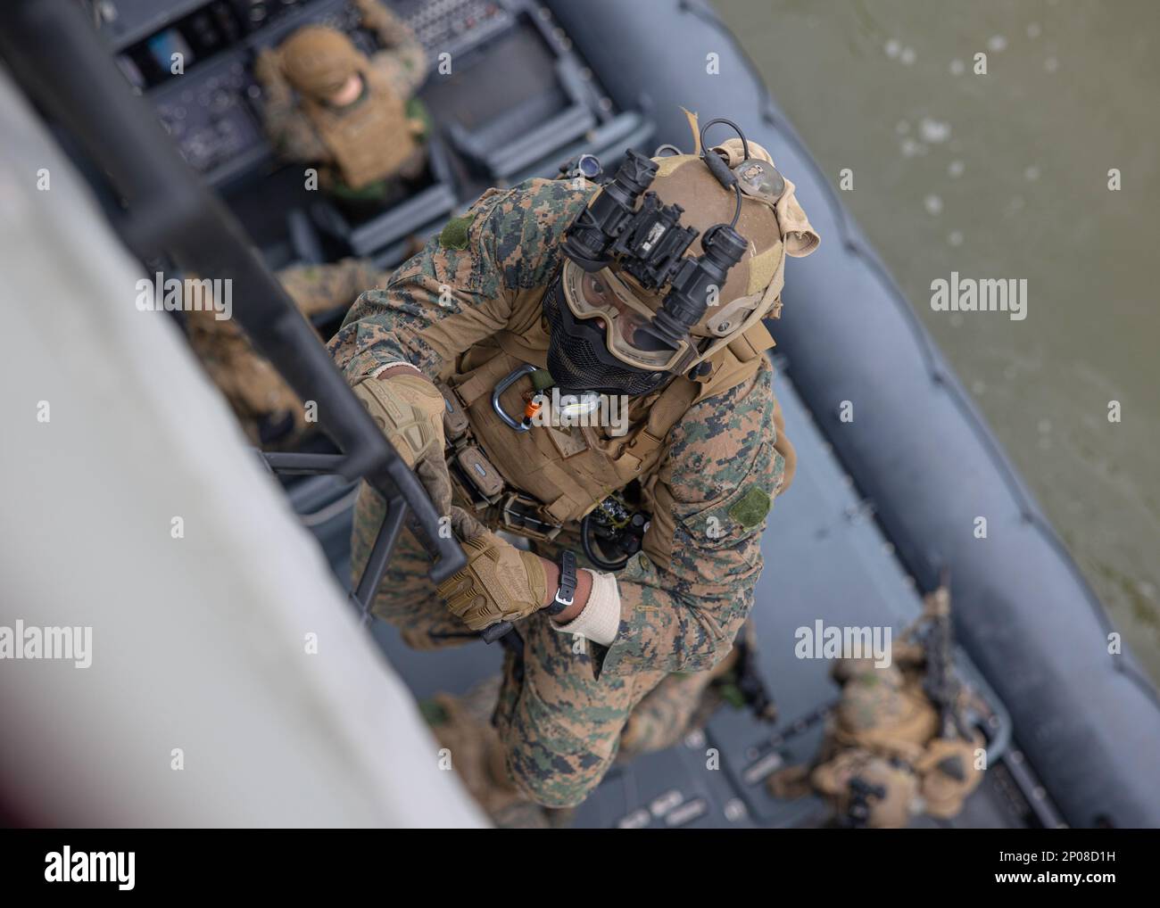 A U.S. Marine with Battalion Landing Team (BLT) 1/6, 26th Marine ...