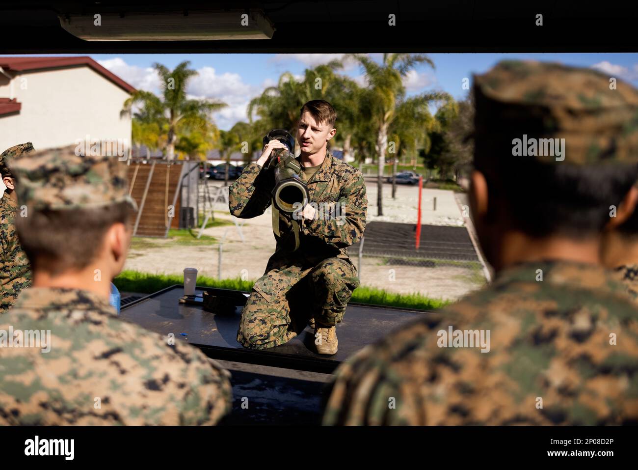 U.S. Marine Staff Sgt. Damien Harrison, a platoon sergeant with Kilo ...