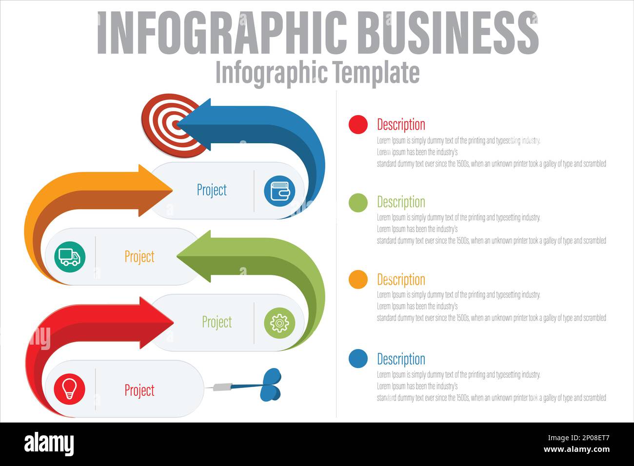 A graphic of arrows that say infographics Stock Vector Image & Art - Alamy