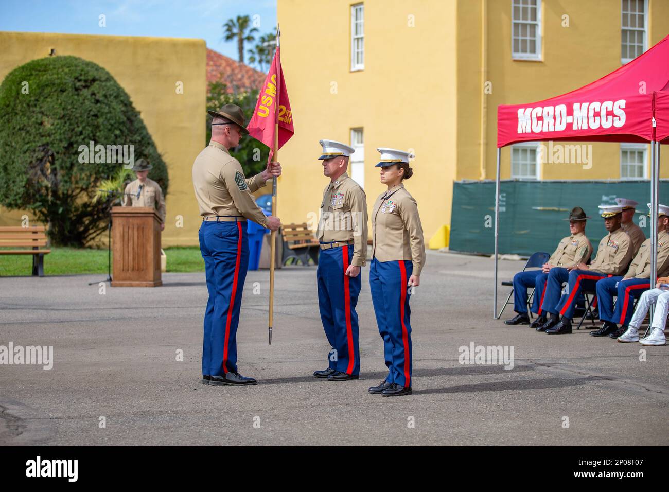 U.S. Marine Corps Capt. Mylen Morales relieves Capt. Alan Buck of his ...