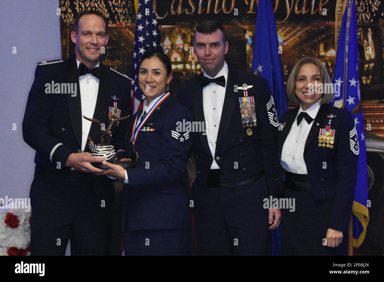 Col. Benjamin Harrison, 301st Fighter Wing commander, Chief Master Sgt ...
