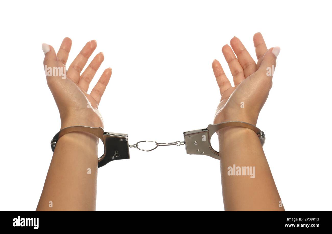 Woman with handcuffs hi-res stock photography and images - Alamy