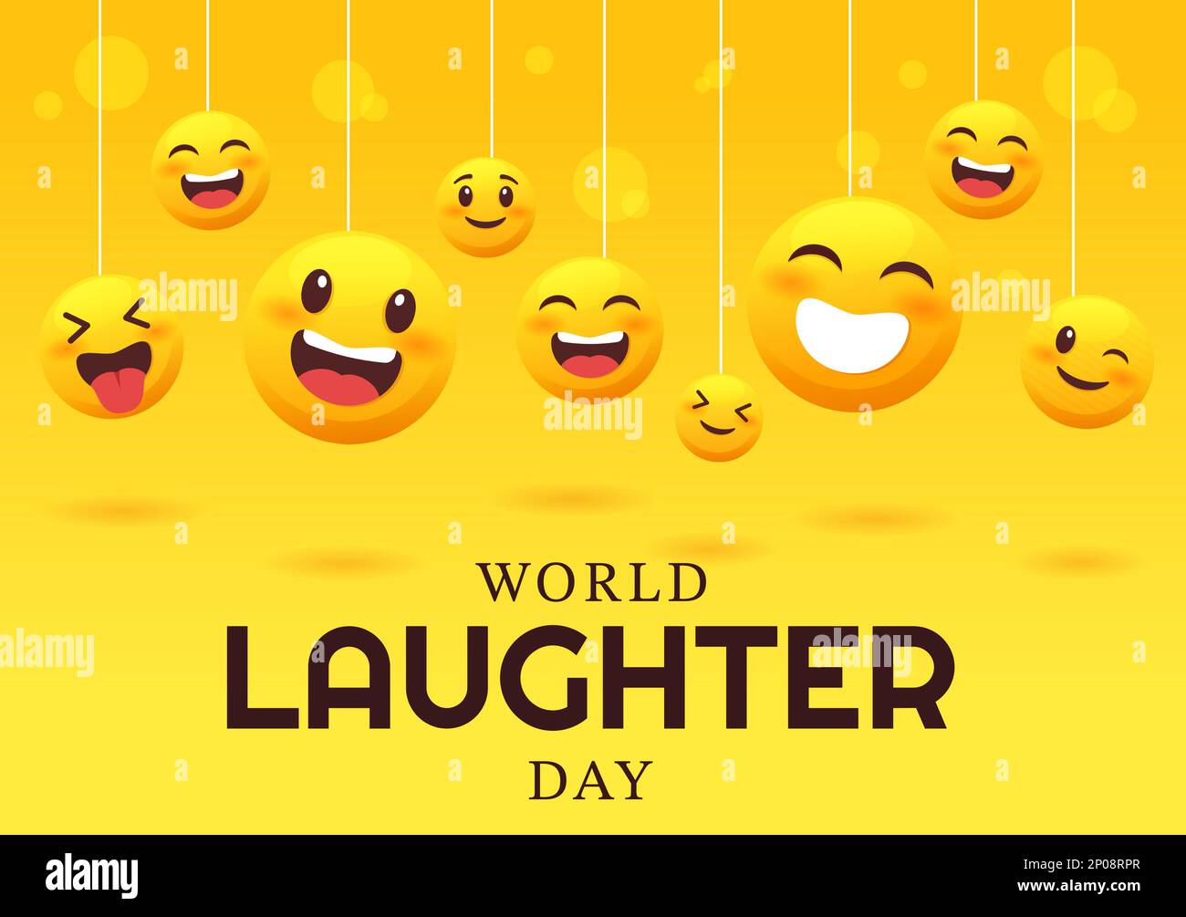 World Laughter Day Illustration with Smile Facial Expression Cute for ...