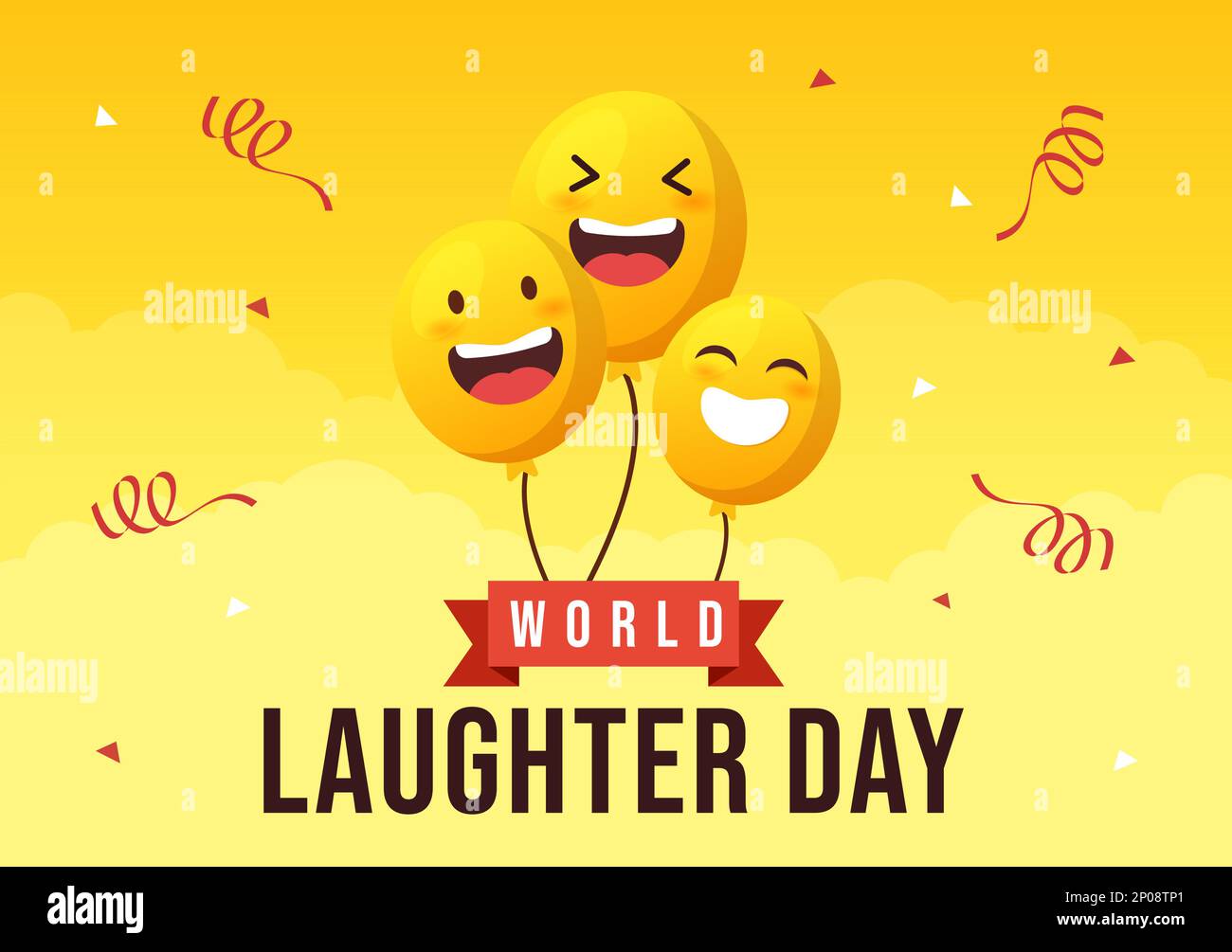 World Laughter Day Illustration with Smile Facial Expression Cute for ...