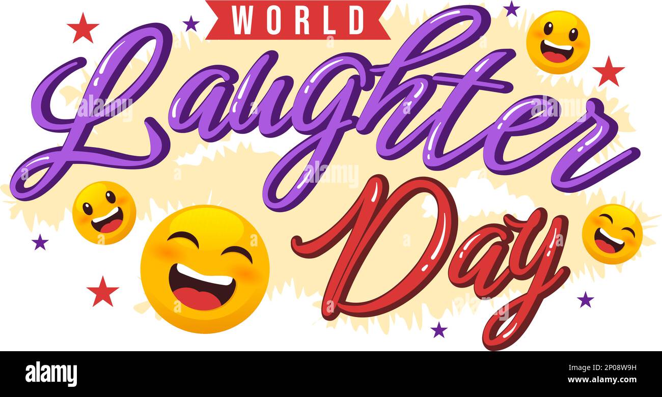 World Laughter Day Illustration with Smile Facial Expression Cute for ...