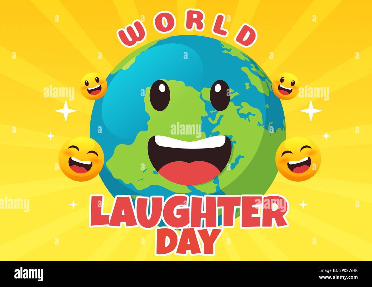 World Laughter Day Illustration with Smile Facial Expression Cute for ...
