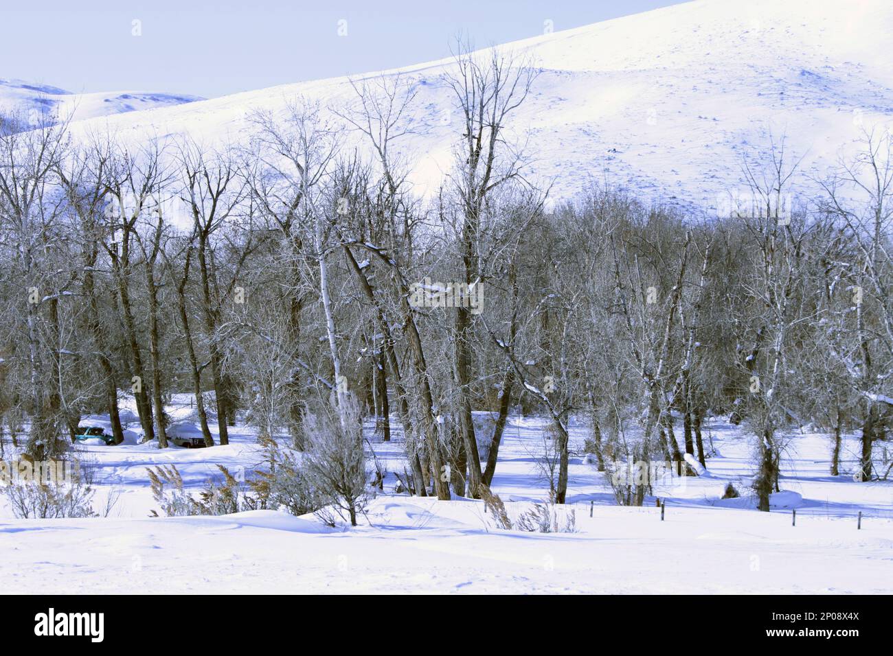 Southern Idaho in winter - Sun Valley, Craters of the moon Stock Photo ...