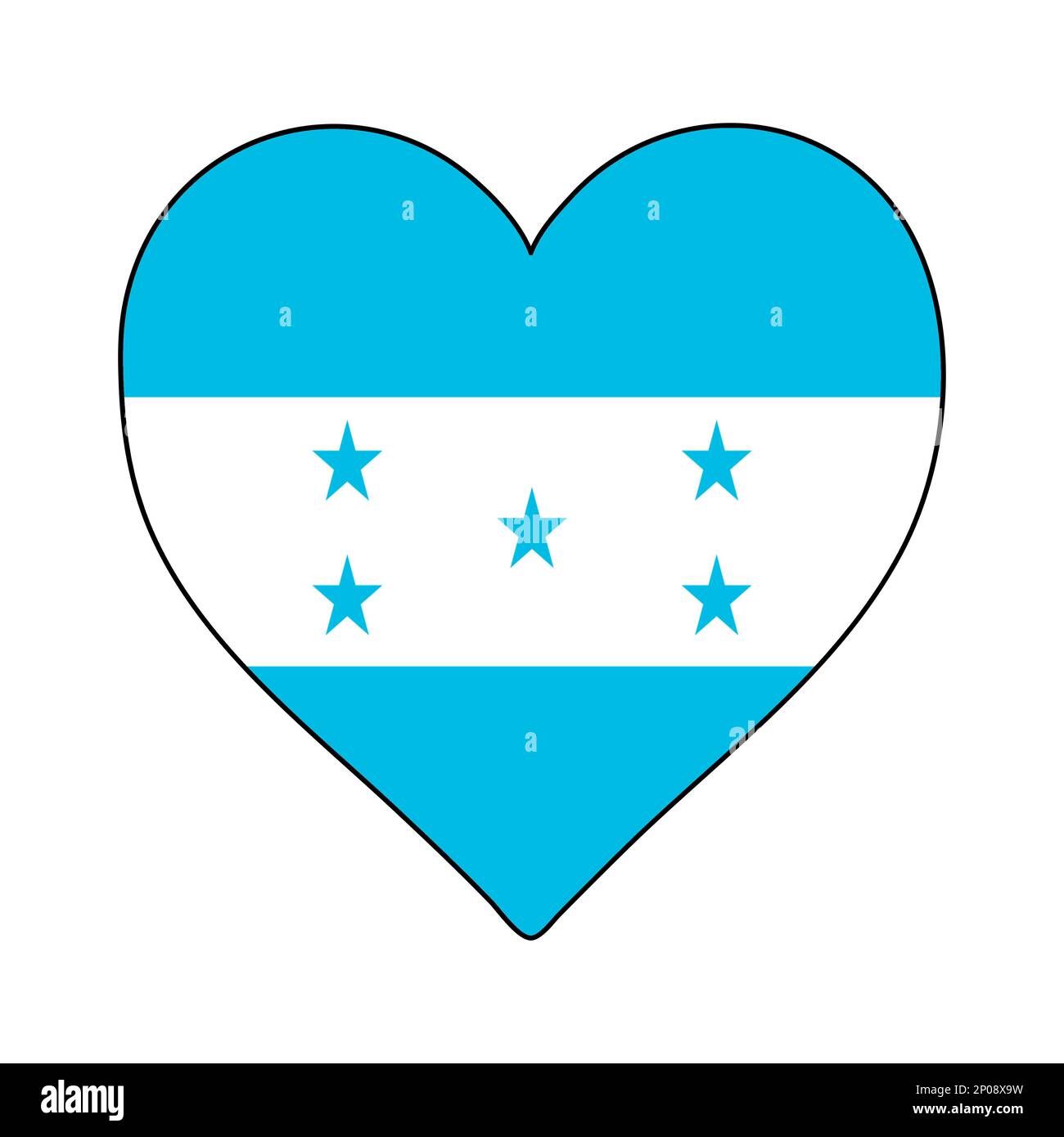Honduras Heart Shape Flag. Love Honduras. Visit Honduras. Central ...