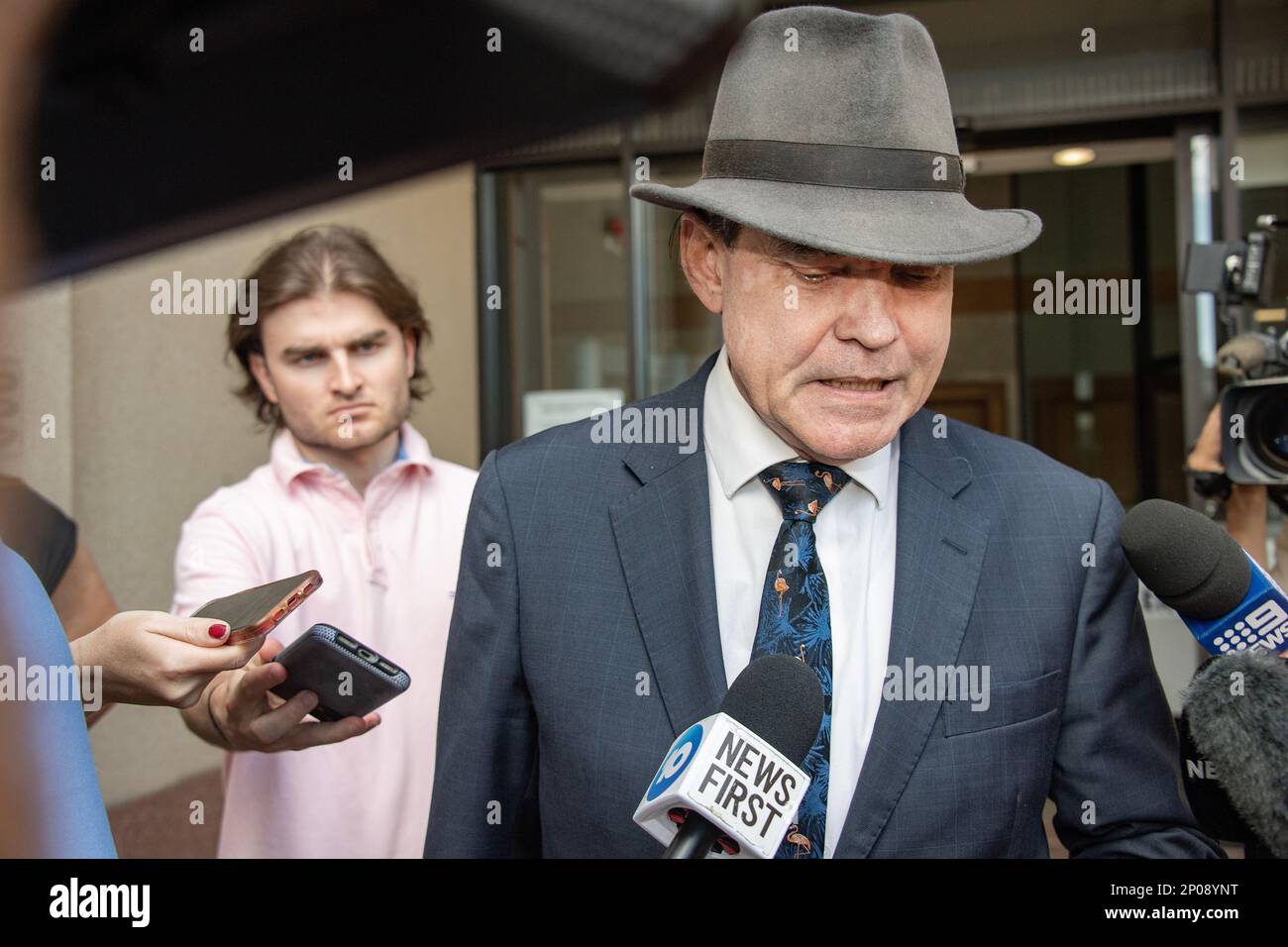 Defence Lawyer Derek Perkins departs the Cairns Magistrates Court in ...