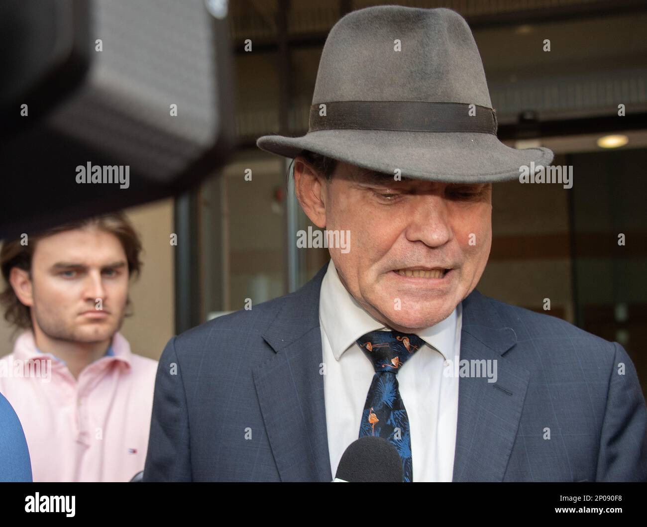 Defence Lawyer Derek Perkins departs the Cairns Magistrates Court in ...