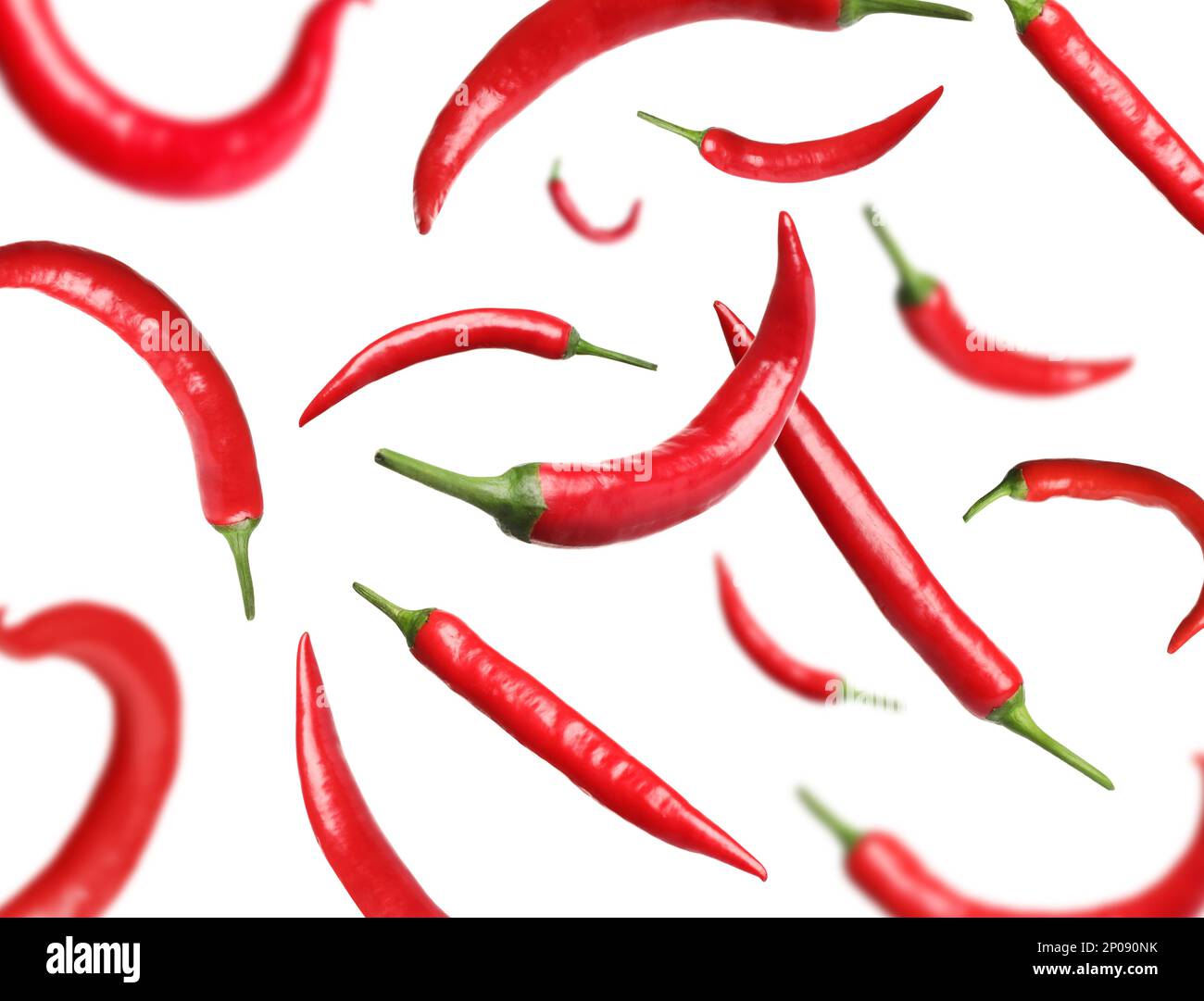 Flying red hot chilli hi-res stock photography and images - Alamy
