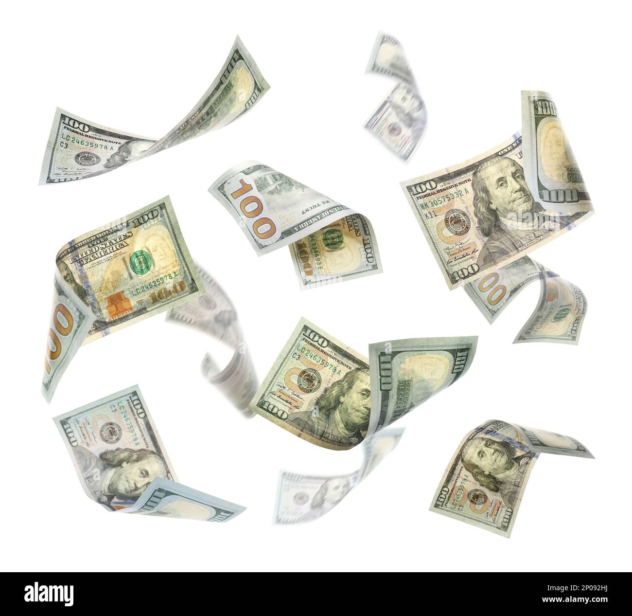 Flying money us dollars Cut Out Stock Images & Pictures - Alamy