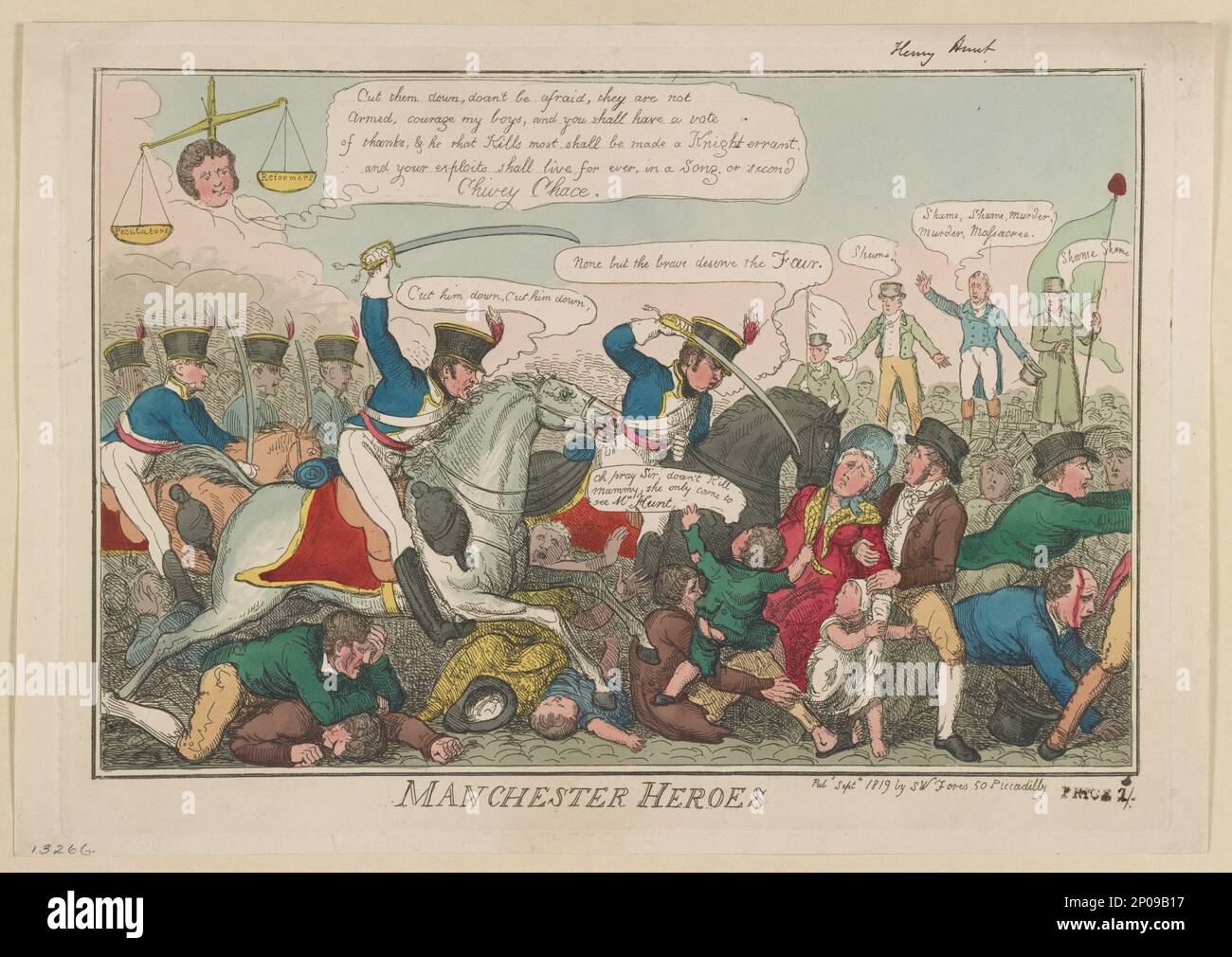 Manchester heroes. British Cartoon Prints Collection . Hunt, Henry,1773 ...