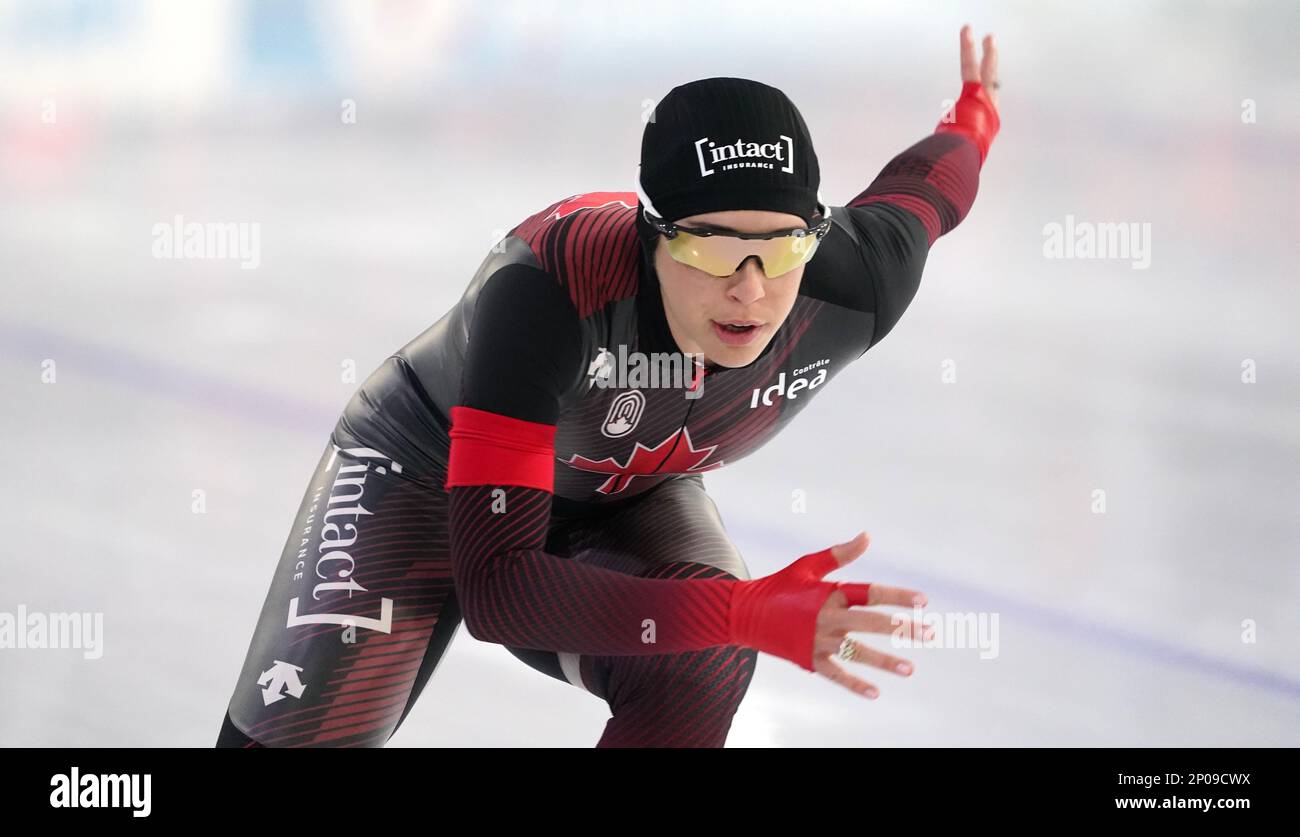 Valerie Maltais (CAN) in action during the 3000m women during ISU World ...