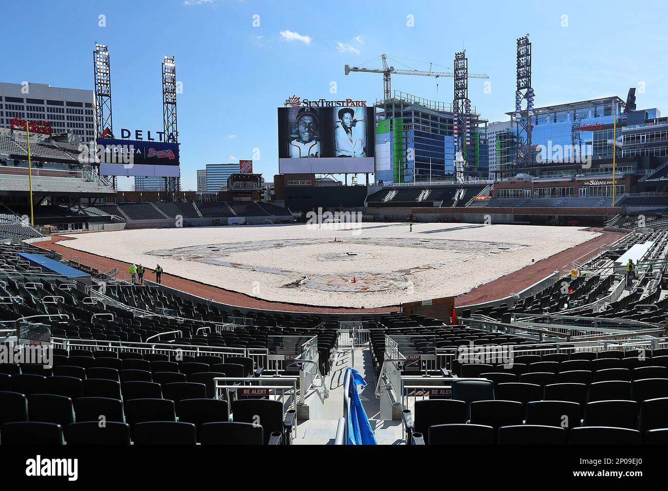 The Atlanta Braves' new stadium, SunTrust Park, takes shape as the ...