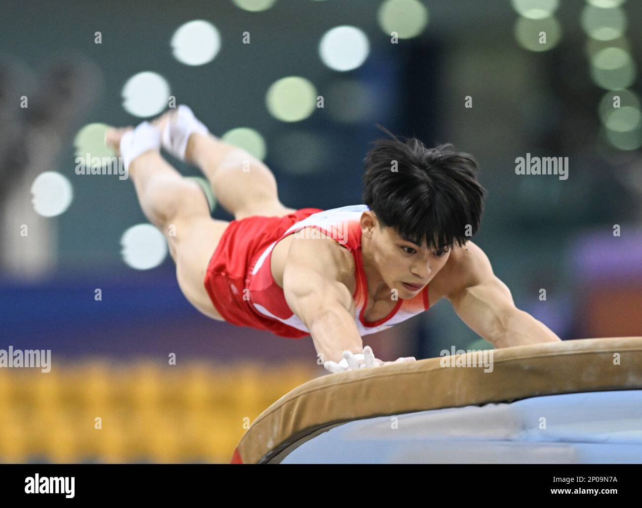 Doha, Qatar. 2nd Mar, 2023. Carlos Edriel Yulo of the Philippines ...