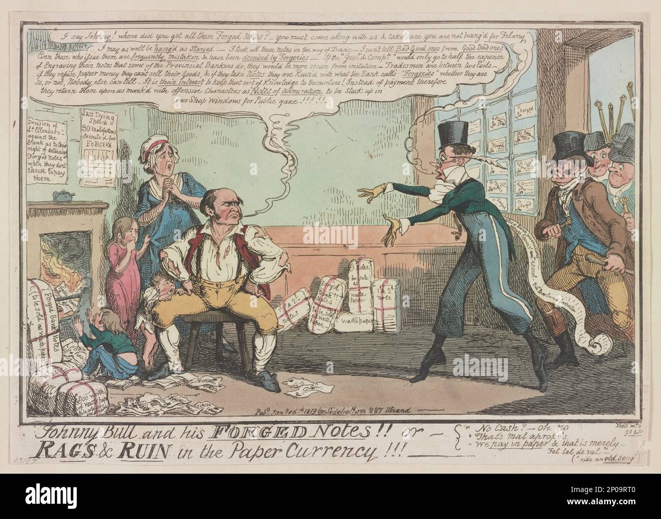 Johnny Bull and his forged notes!! Or - rags & ruin in the paper ...