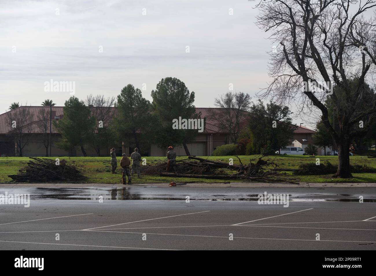 U.S. Airmen assigned to the 60th Civil Engineer Squadron and 446th CES ...