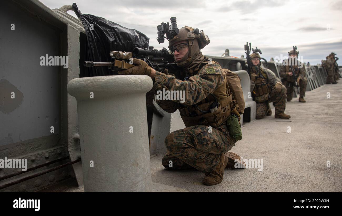 A U.S. Marine with Battalion Landing Team 1/6, 26th Marine ...