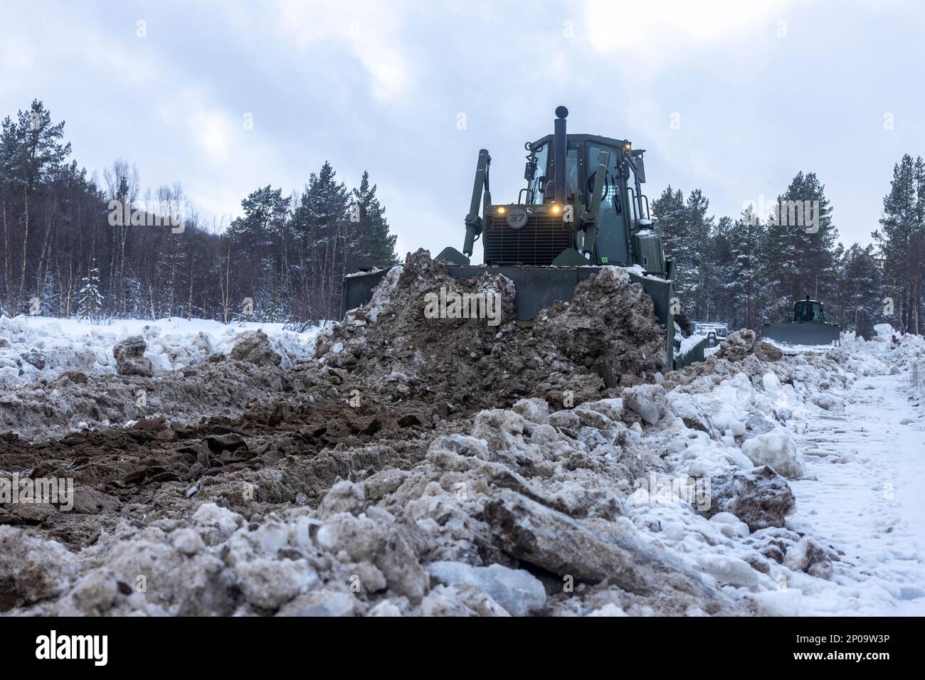 U.S. Marine Lance Cpl. Griffin LaBonté, a heavy equipment operator with ...