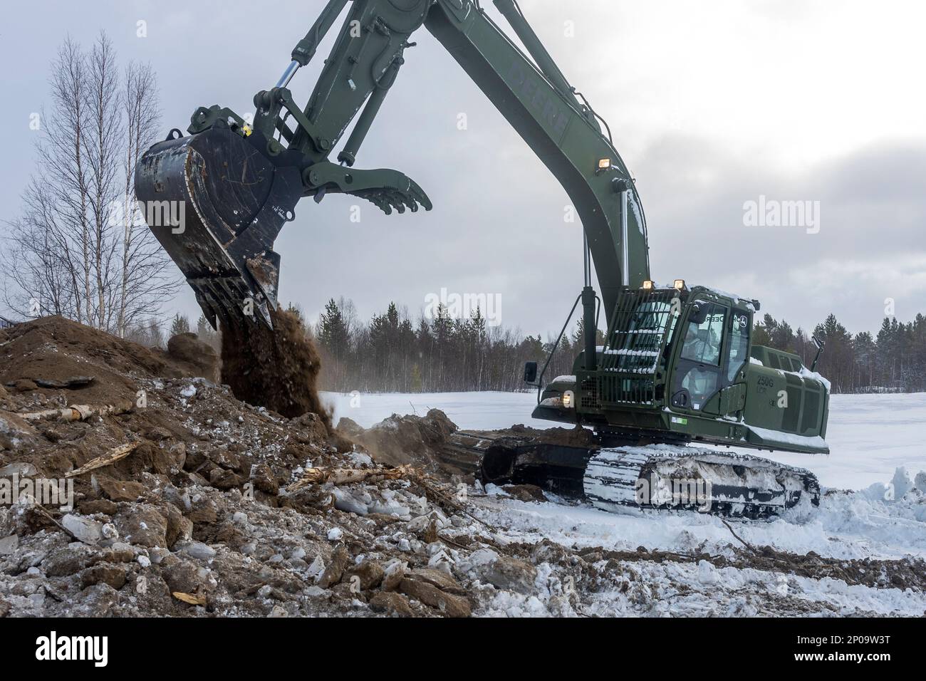 A U.S. Marine with Engineer Services Company, 2d Combat Engineer ...