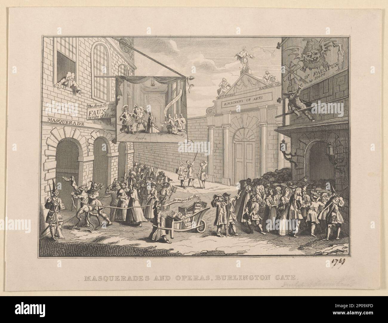 Masquerades and operas, Burlington Gate. British Cartoon Prints ...
