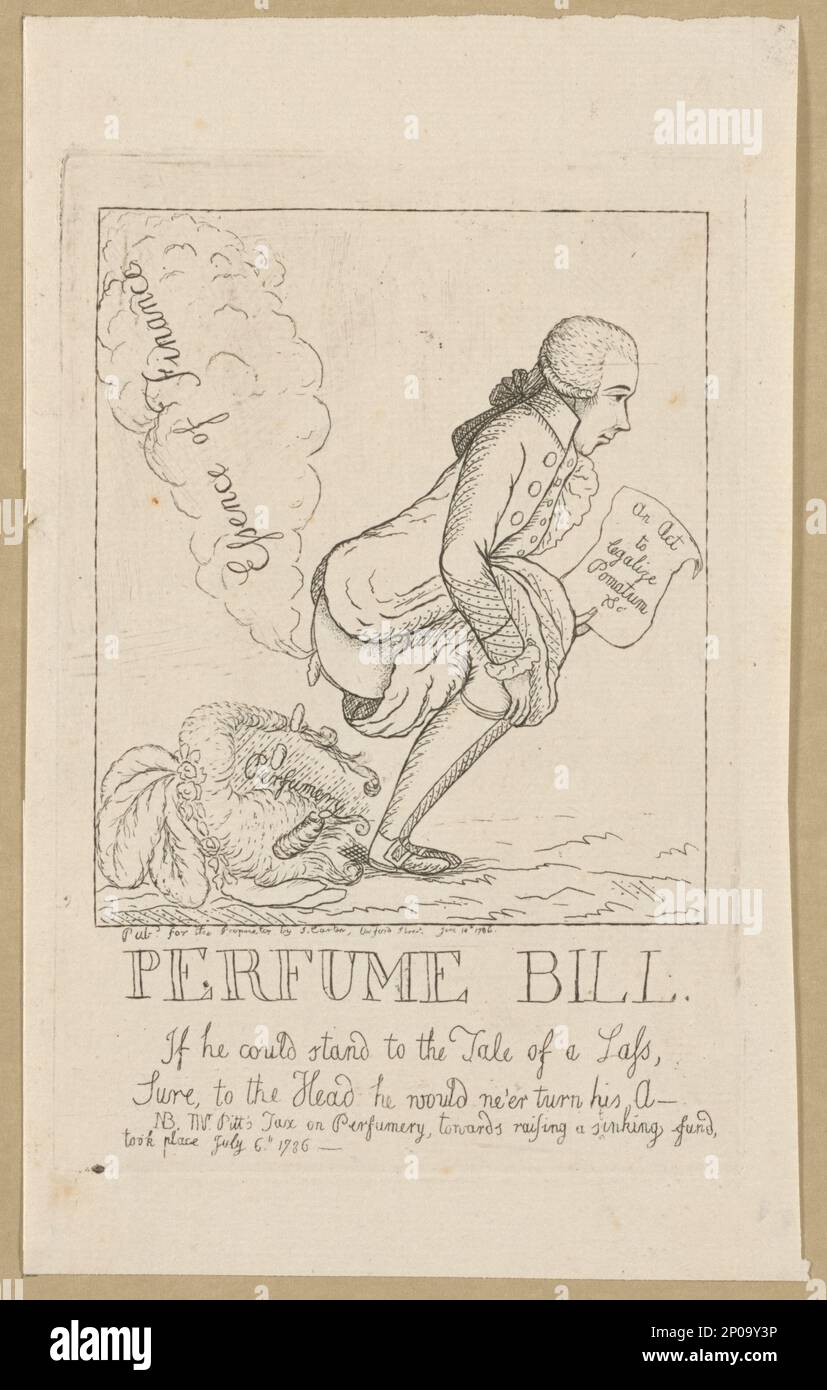 Perfume bill. British Cartoon Prints Collection . Hair preparations ...