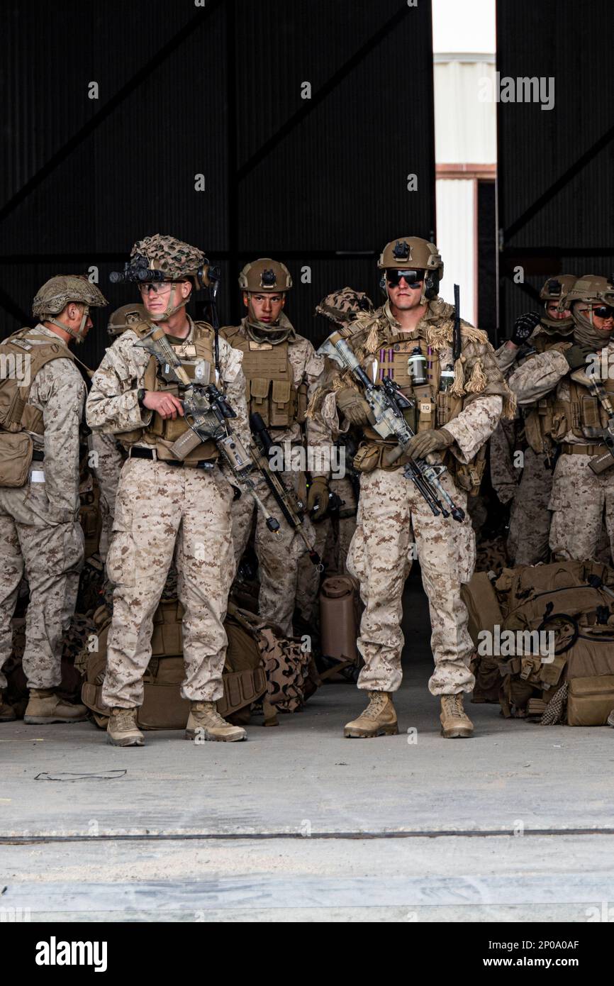 U.S. Marines with Fox Company, 2nd Battalion, 7th Marine Regiment (REIN ...