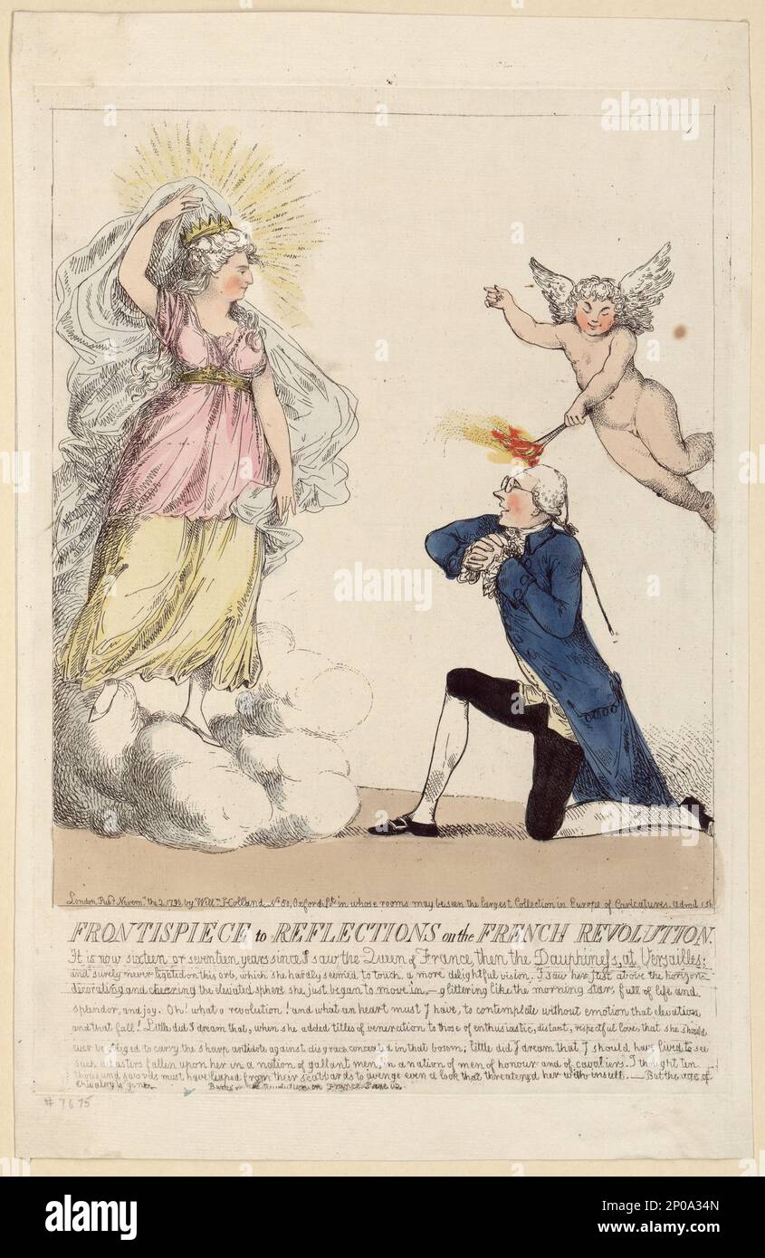 Frontispiece to Reflections on the French revolution. British Cartoon ...