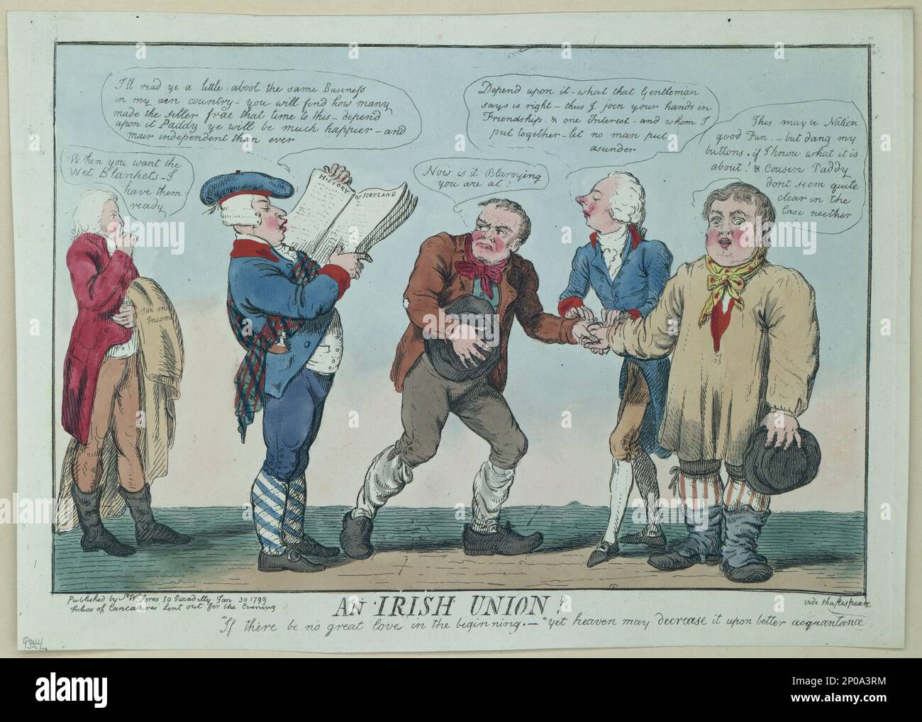 An Irish union IC.. British Cartoon Prints Collection . Pitt, William,1759-1806. , Melville ...