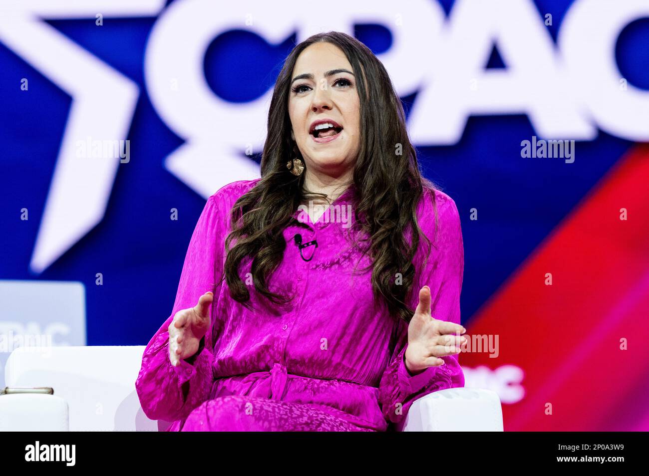 Chaya Raichik, creator of Libs of TikTok, speaking at the Conservative ...