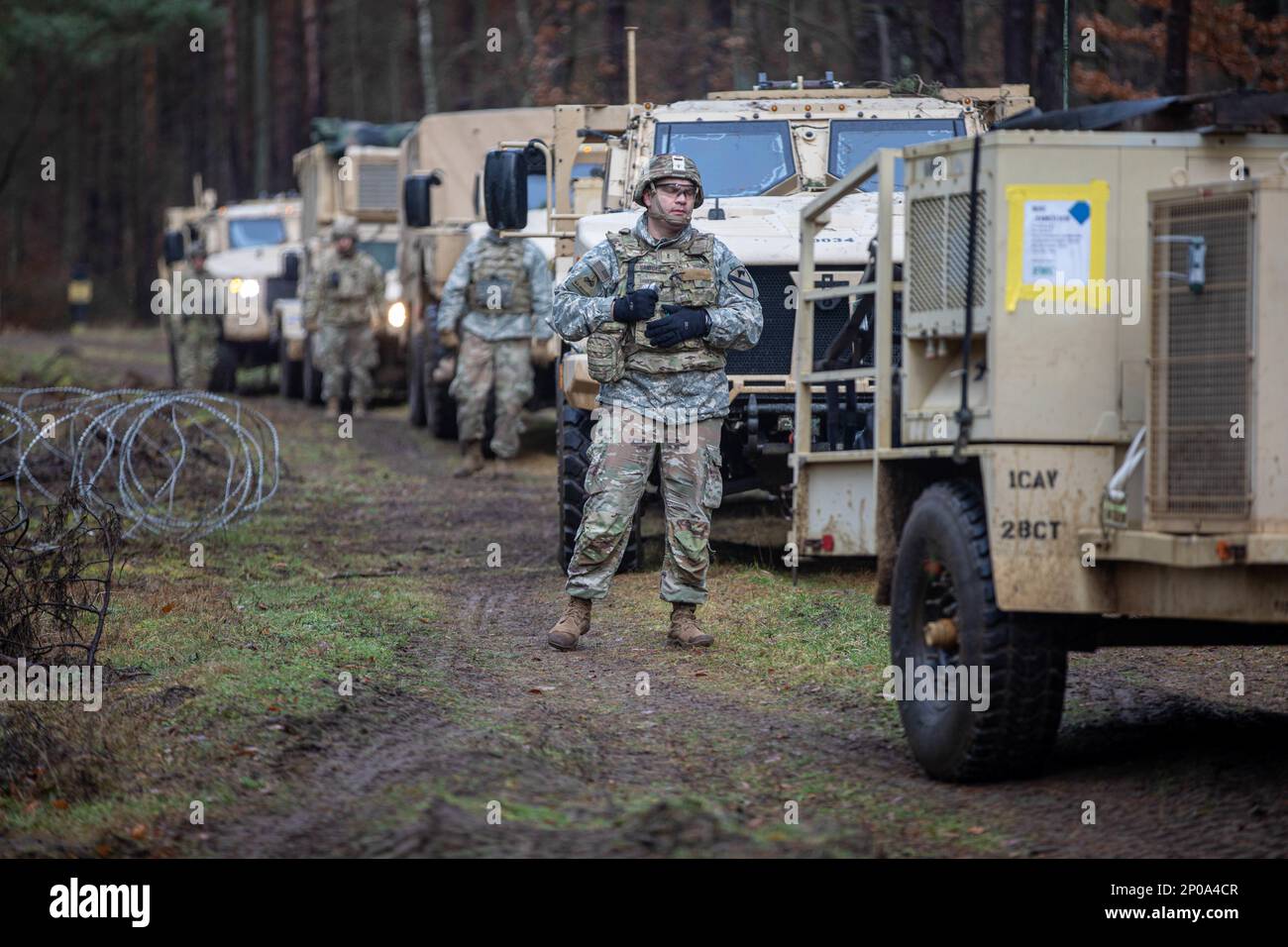 1st Cavalry Division, 2nd Armored Brigade Combat Team, Troopers convoy ...
