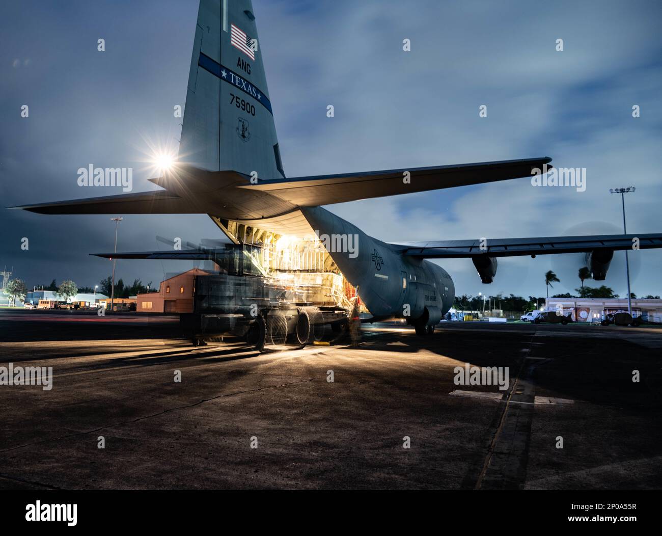 Texas Air National Guard C130-J Super Hercules from the 136th Airlift ...