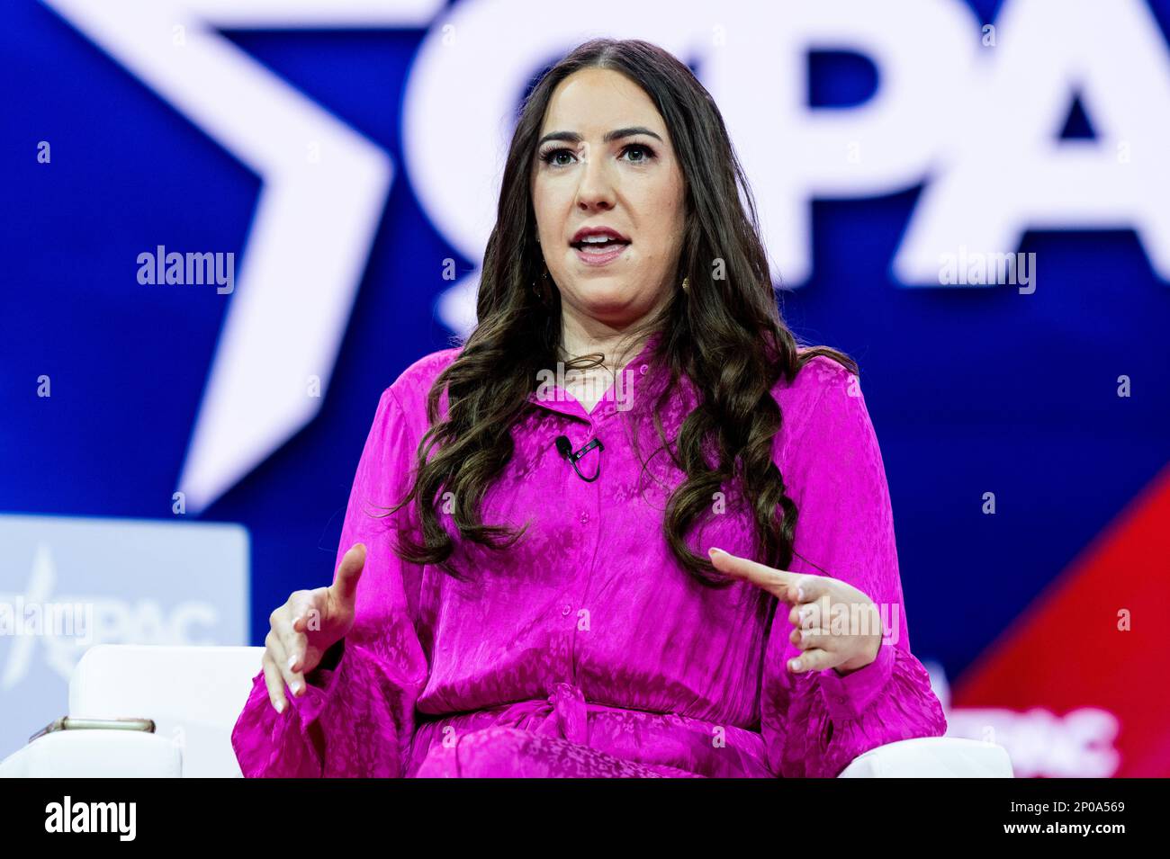 Chaya Raichik, creator of Libs of TikTok, speaking at the Conservative ...