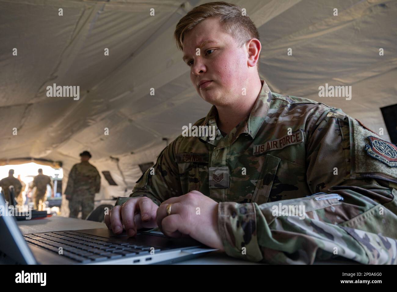 U.S. Air Force Staff Sgt. John Connor, a weatherman assigned to the ...