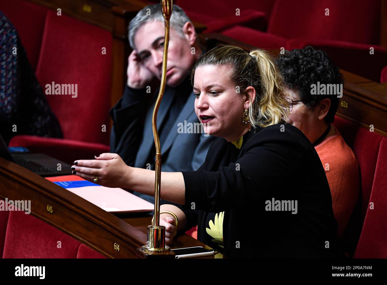 Mathilde Panot (LFI, La France Insoumise, Nupes) during a session of ...