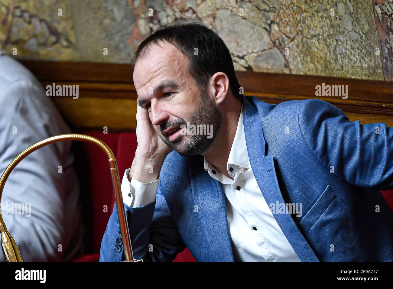 Manuel Bompard (LFI, La France Insoumise, Nupes) during a session of ...