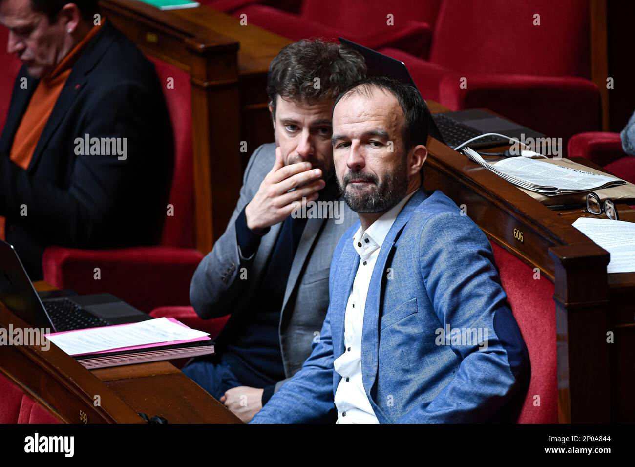 Manuel Bompard and Paul Vannier (LFI, La France Insoumise, Nupes ...