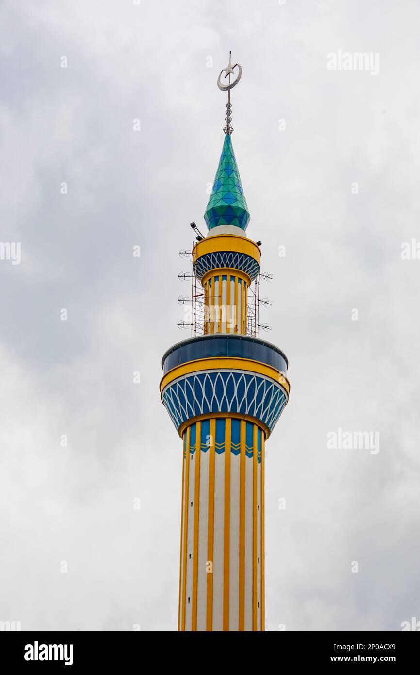 the 99 meters high Minaret of Al-Akbar Mosque Surabaya (Indonesian ...