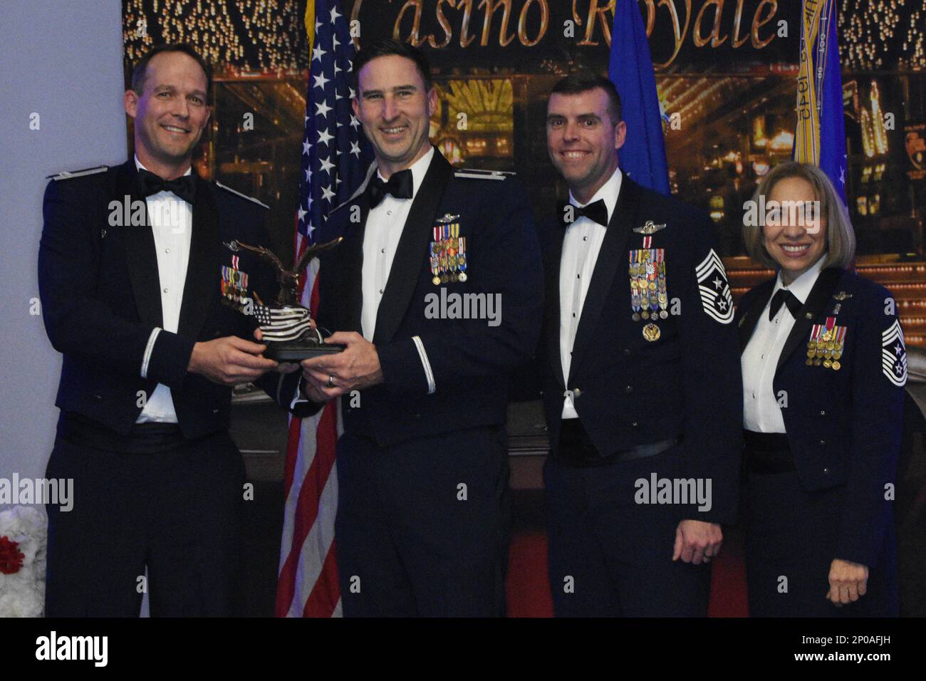 Col. Benjamin Harrison, 301st Fighter Wing commander, Chief Master Sgt ...