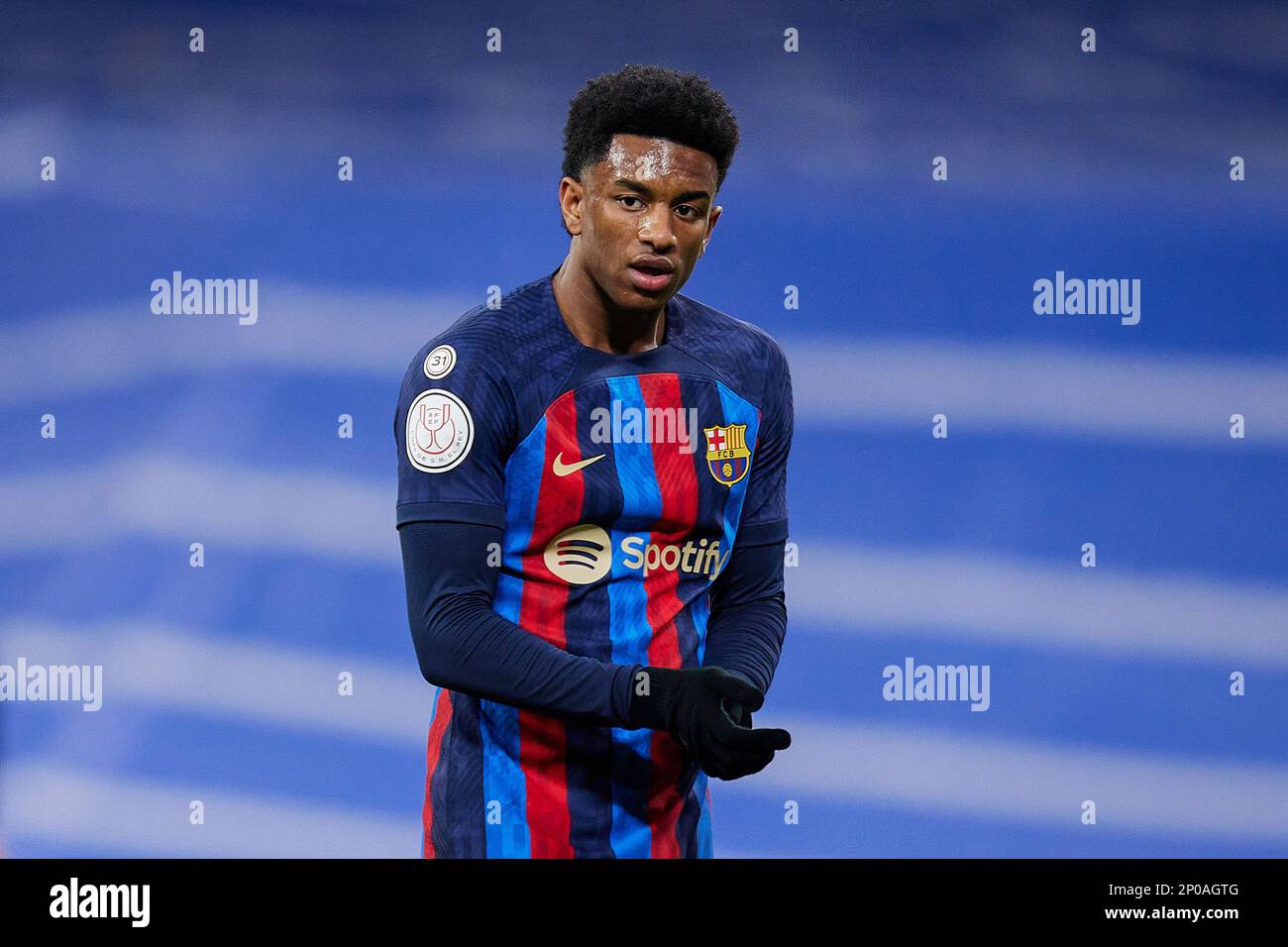 Madrid, Spain. 02nd Mar, 2023. Alejandro Balde of FC Barcelona seen ...