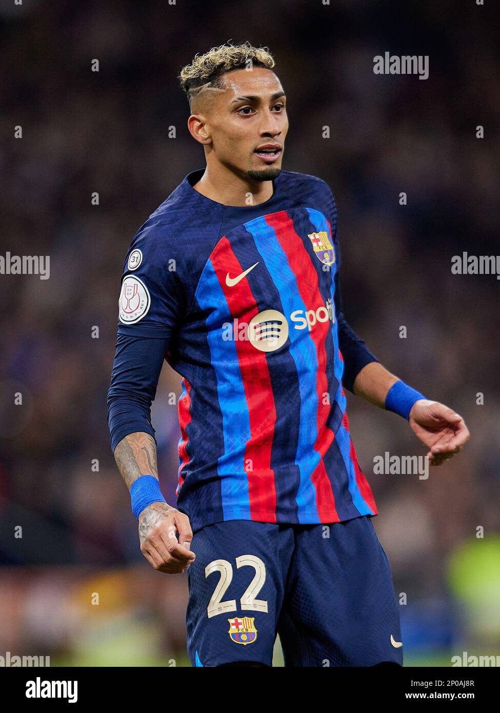 Madrid, Spain. 02nd Mar, 2023. Raphael Dias Belloli Raphinha of FC ...