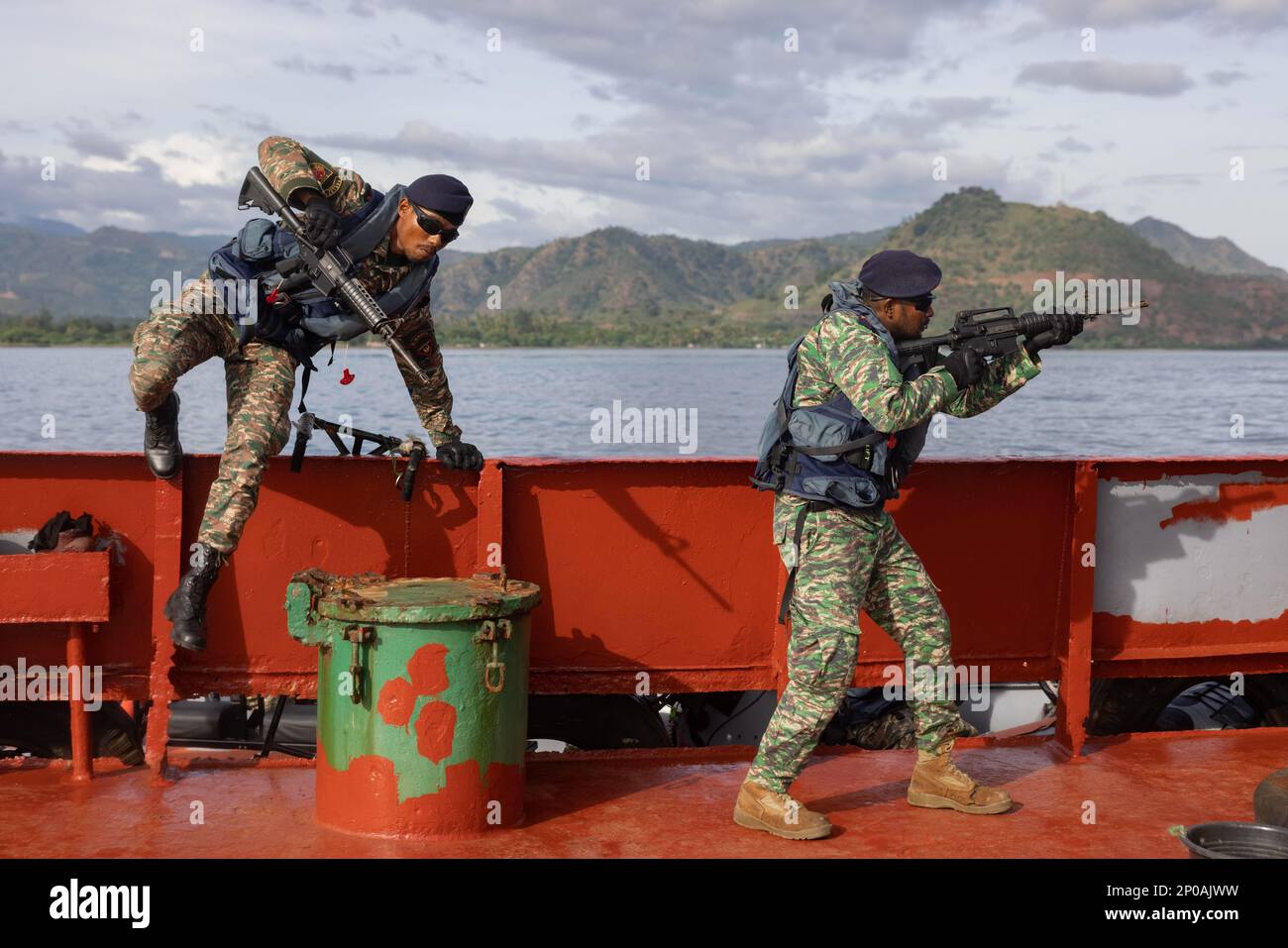 NAVAL BASE HERA, TIMOR-LESTE (Feb. 14, 2023) – Timor-Leste Fuzilierios ...