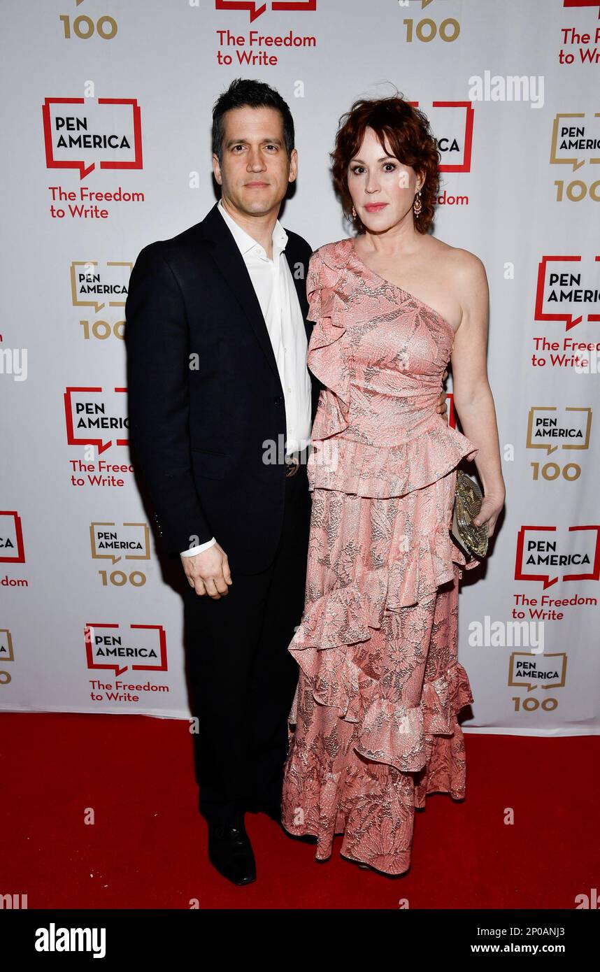 Molly Ringwald, right, and husband Panio Gianopoulos attend the PEN ...