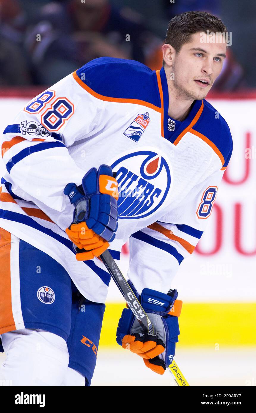 NHL profile photo on Edmonton Oilers' Brandon Davidson at a game ...