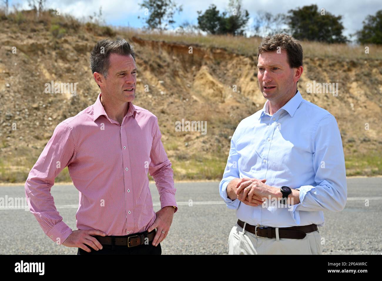 NSW Labor Leader Chris Minns and NSW Labor candidate for Goulburn ...