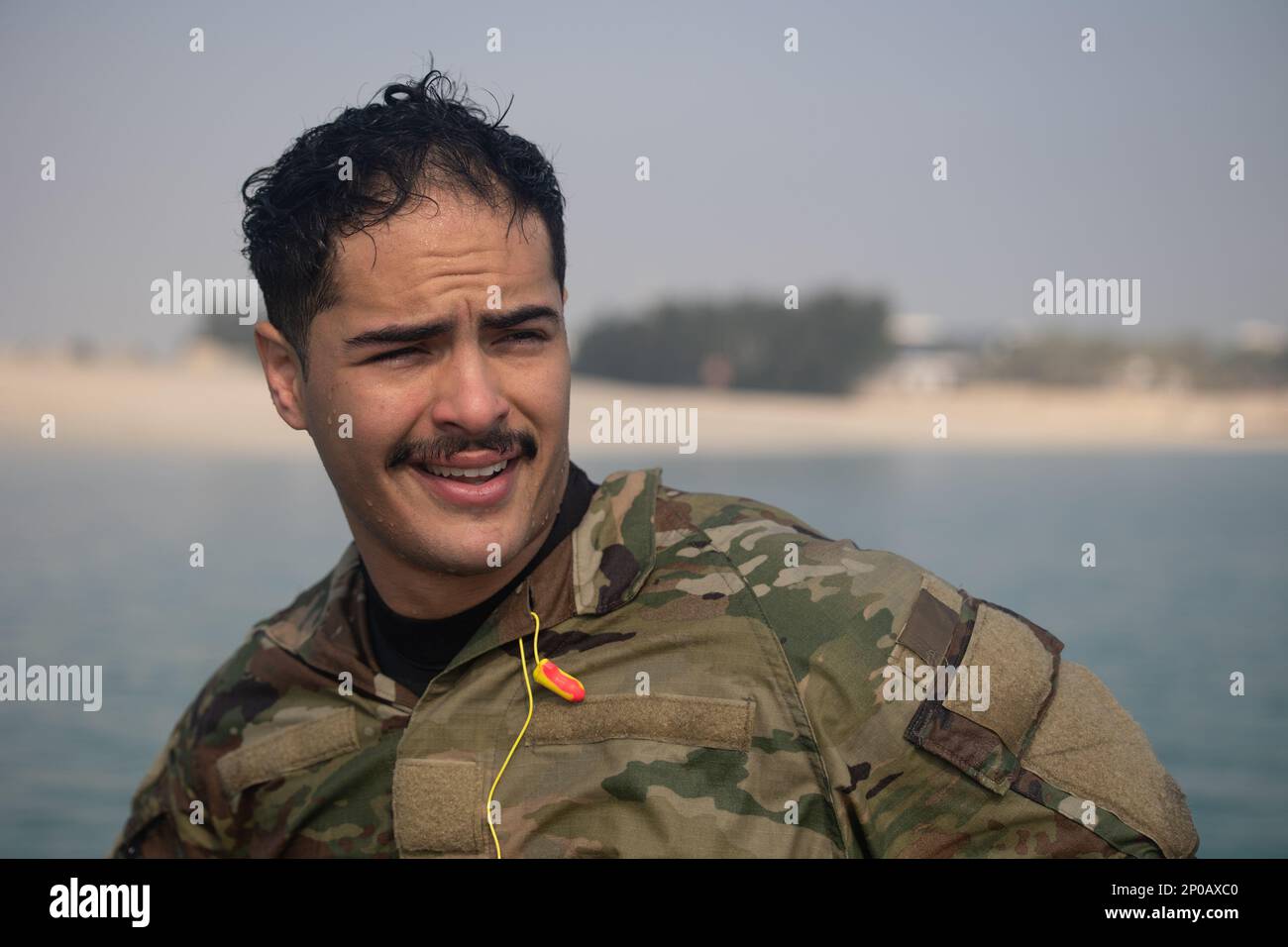 U.S. Army Spc. Elis Lopez, diver, 511th Engineer Dive Detachment ...