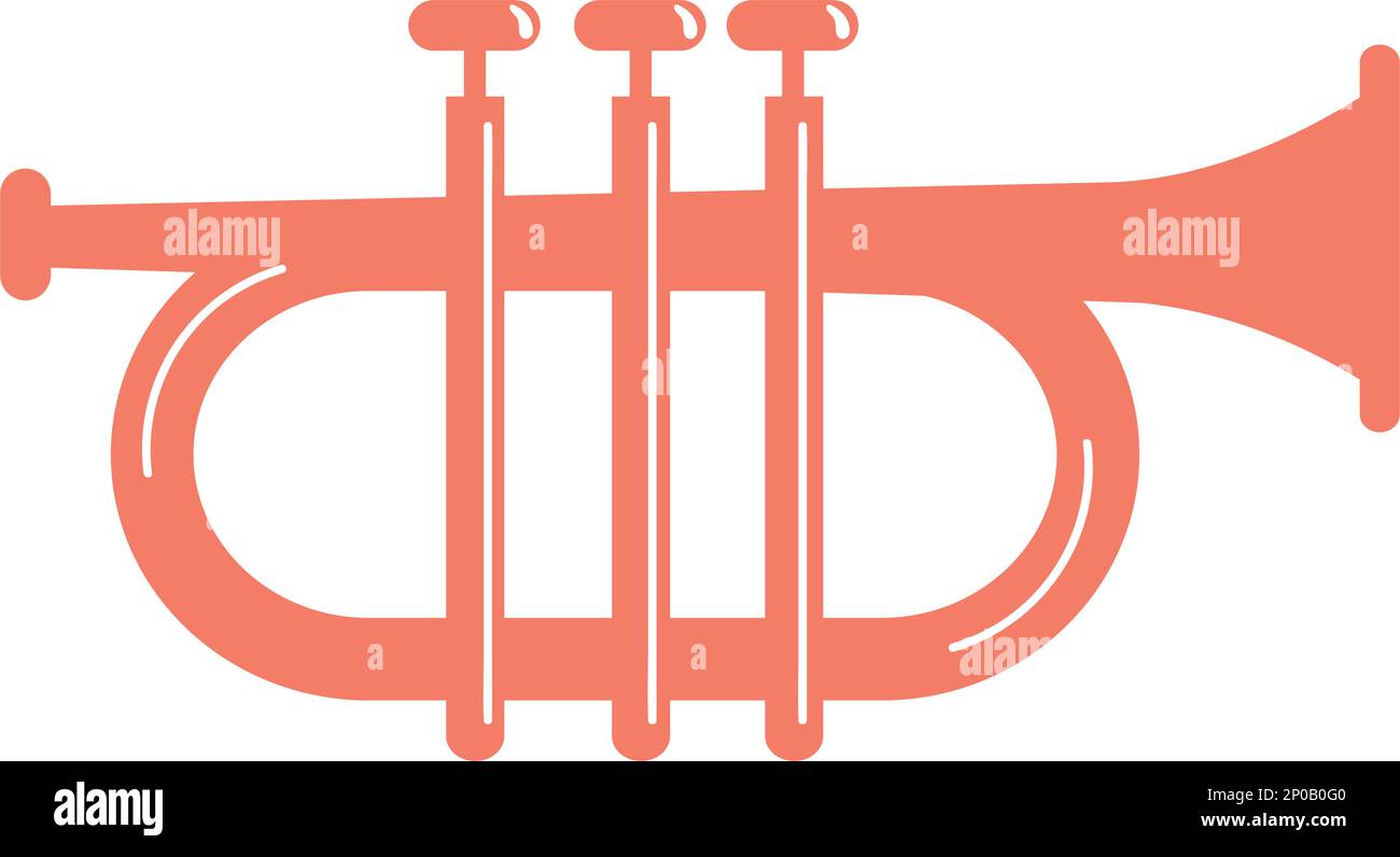 Orange trumpet Stock Vector Images - Alamy