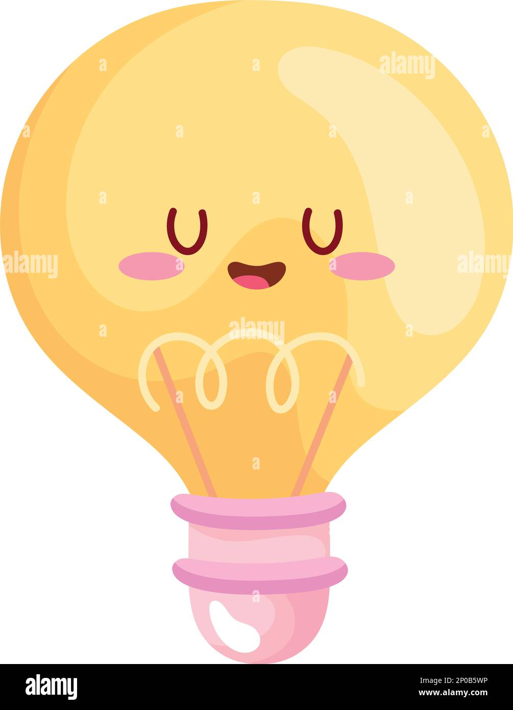 bulb light kawaii style Stock Vector Image & Art - Alamy